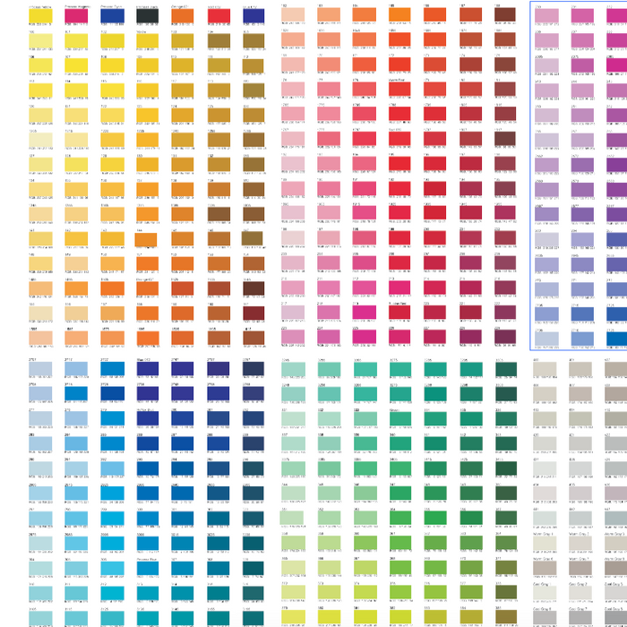 Dead Set Threads Colour Chart